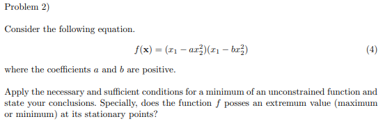Solved Problem 2) Consider the following equation. f(x) = | Chegg.com