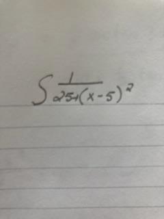 Solved ∫25−1(x−5)21 | Chegg.com