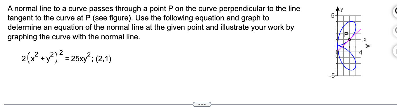 [Solved]: A normal line to a curve passes through a point