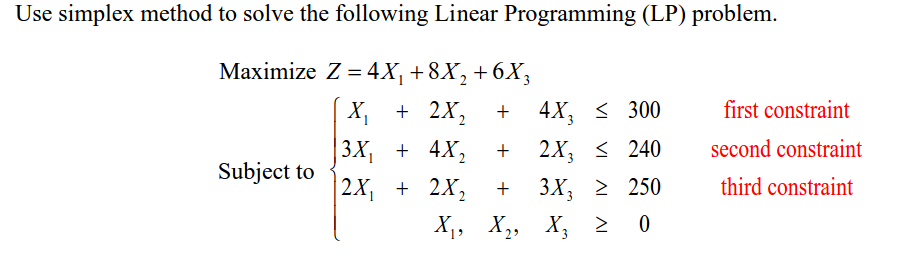 Solved Maximize Z=4X1+8X2+6X3 | Chegg.com