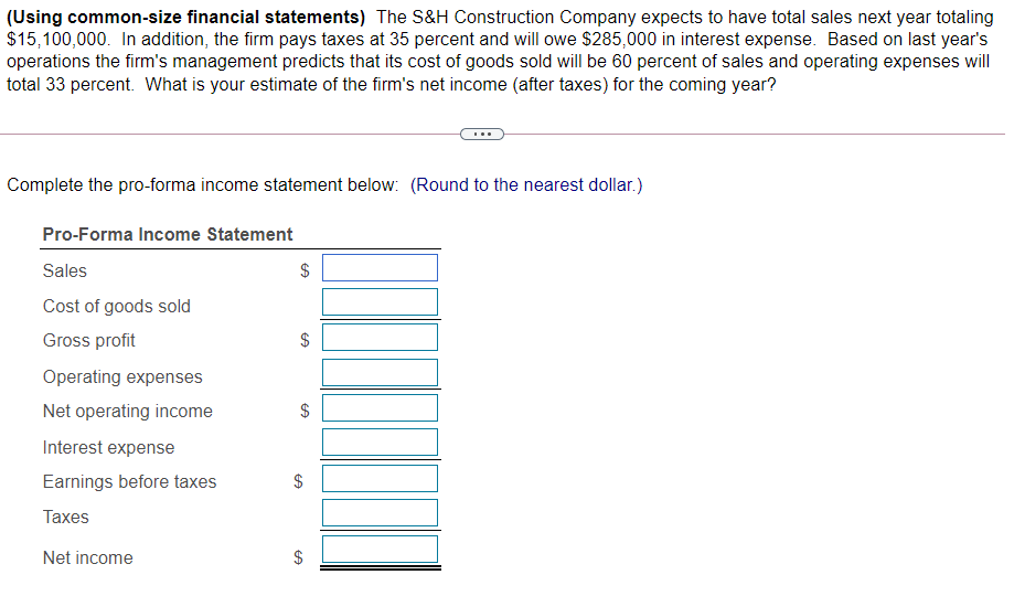 solved-using-common-size-financial-statements-the-s-h-chegg