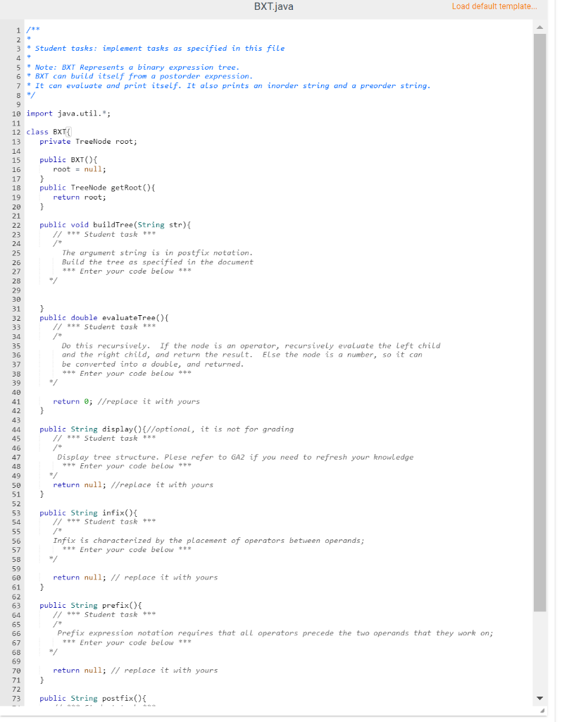 Solved in java must use the downable files to solve the | Chegg.com