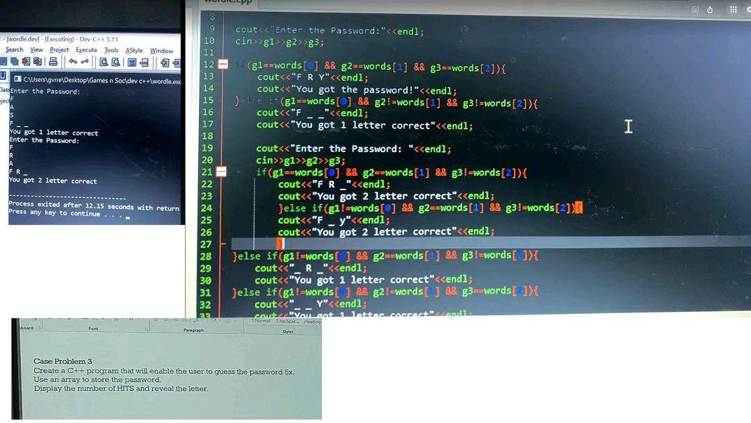 Solved 5 letter password. Example on in pic. Shorter code | Chegg.com
