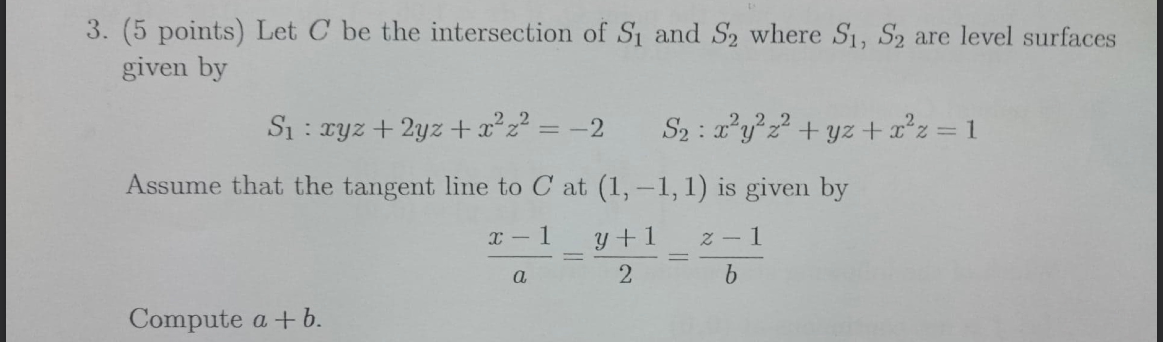 Solved Let C be the intersection of S1 and S2 where S1,S2 | Chegg.com