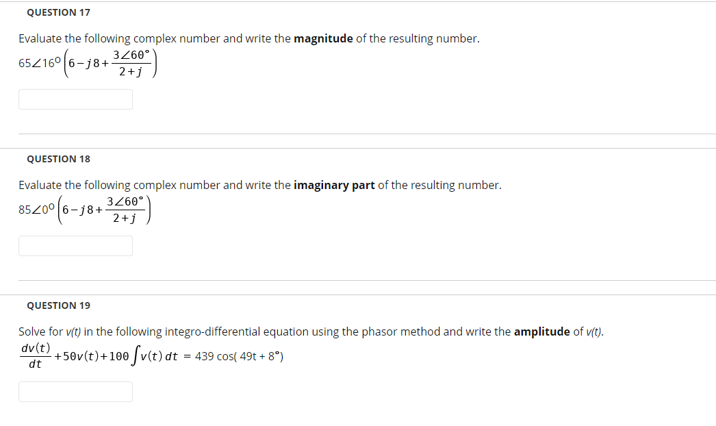 Solved QUESTION 17 65218°(6–18+ Evaluate the following | Chegg.com