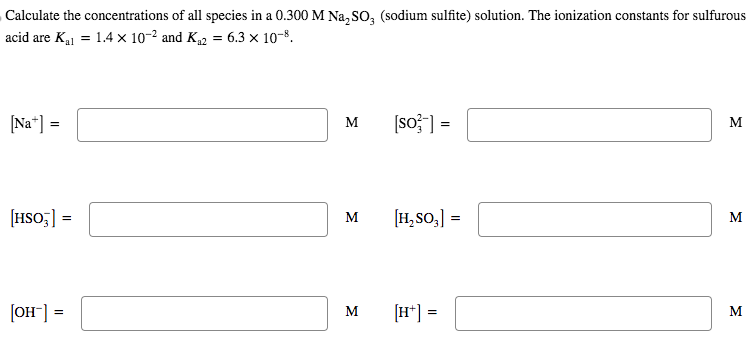 Solved Calculate the concentrations of all species in a | Chegg.com