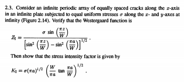 Solved 2.3. Consider an infinite periodic array of equally | Chegg.com