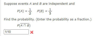 Solved Suppose events A and B are independent and | Chegg.com