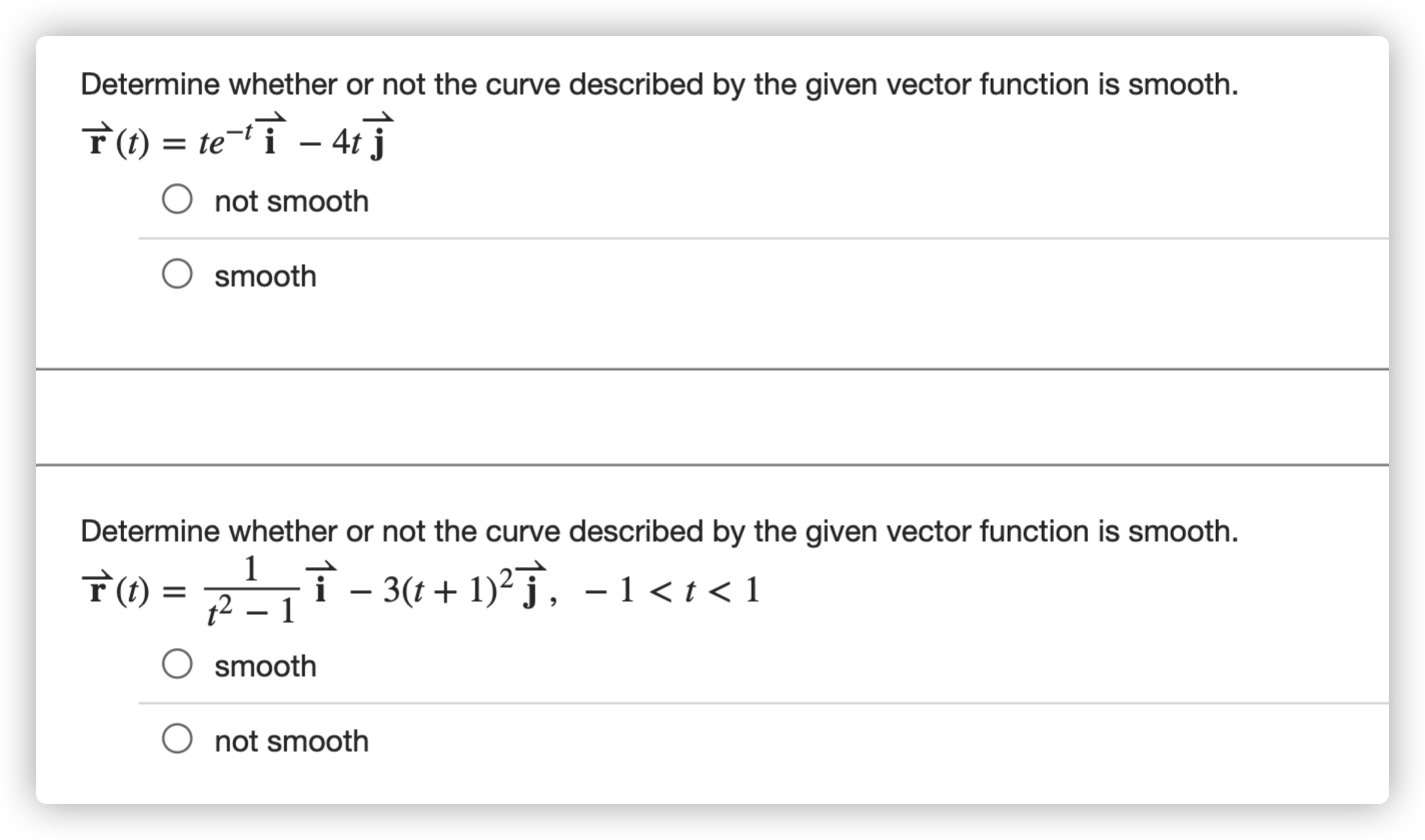 Solved Determine whether or not the curve described by the | Chegg.com