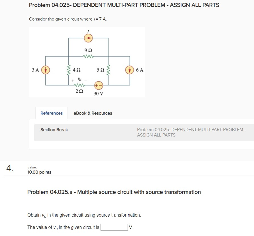 Solved Problem 04.025-DEPENDENT MULTI-PART PROBLEM - ASSIGN | Chegg.com