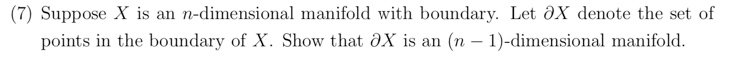 Solved (7) Suppose X is an n-dimensional manifold with | Chegg.com