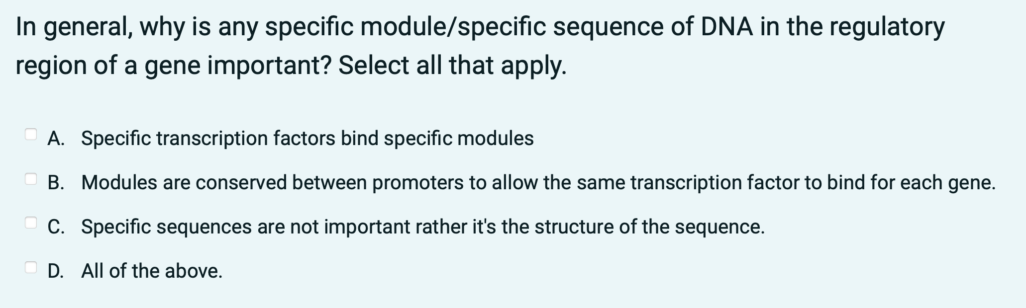 In general, why is any specific module/specific | Chegg.com