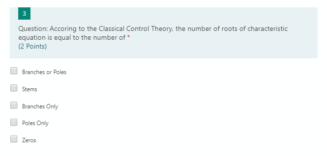 Solved 3 Question: Accoring to the Classical Control Theory, | Chegg.com
