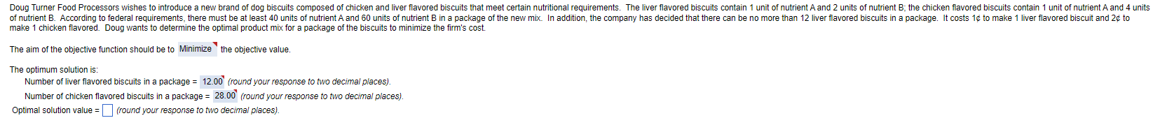 Solved Part 1 The Aim Of The Objective Function Should Be