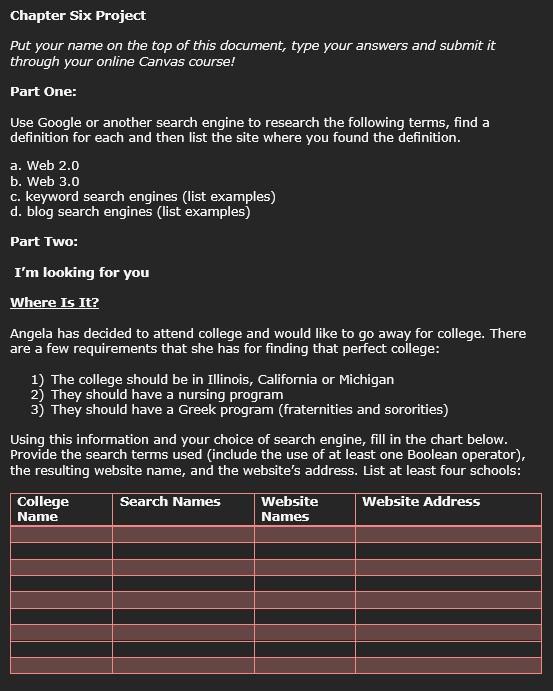 Put your name on the top of this document, type your | Chegg.com