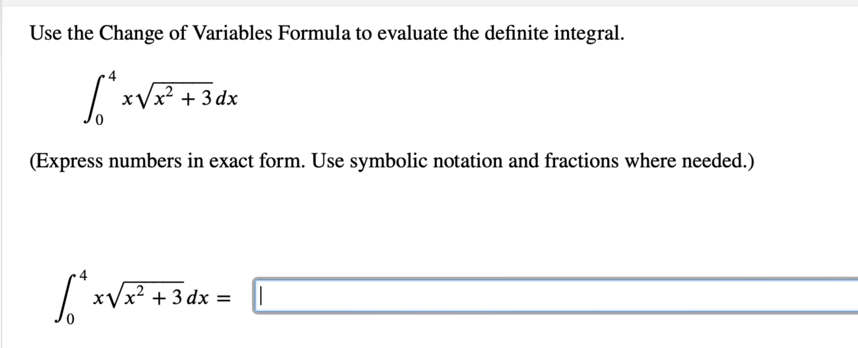 Solved Use the Change of Variables Formula to evaluate the | Chegg.com