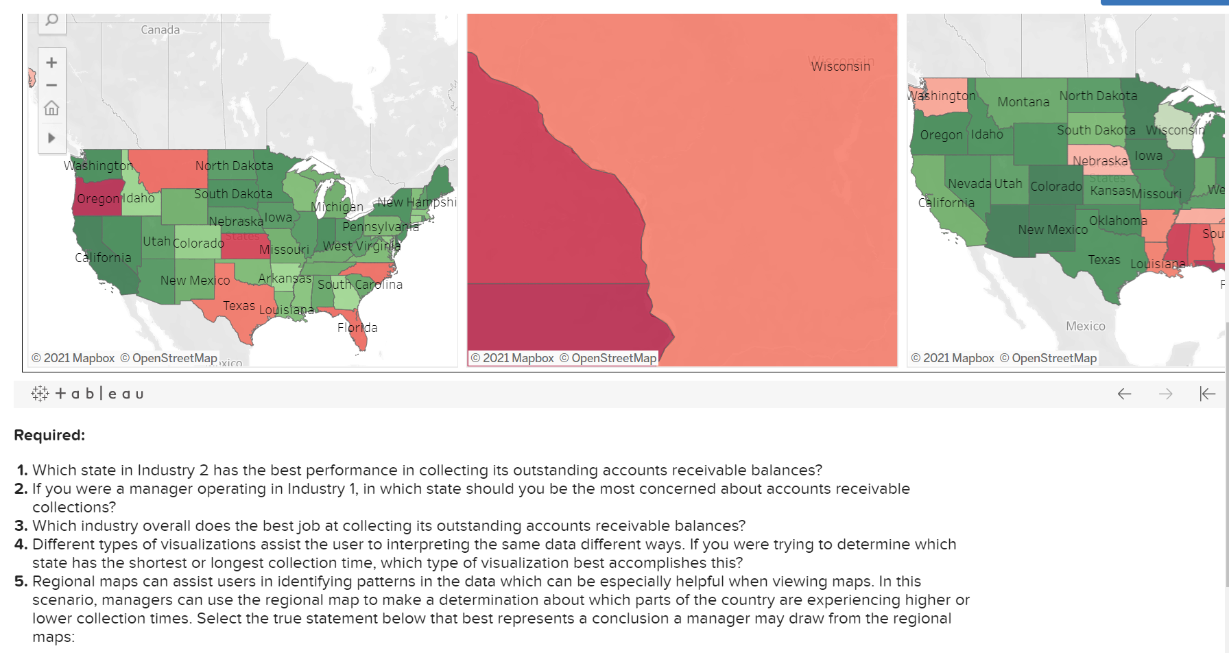 Tableau Dashboard Activity 7.1: Accounts Receivable | Chegg.com