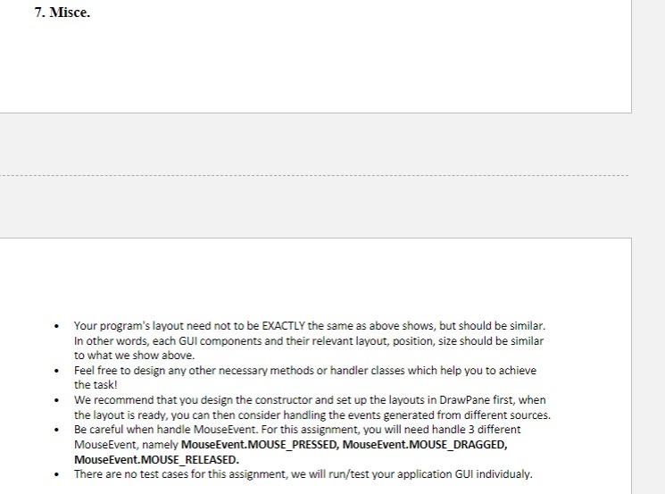 6. Class description DrawPane class The DrawPane | Chegg.com