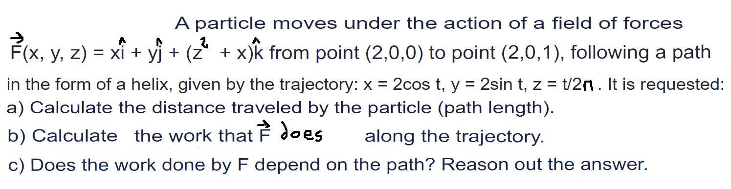 Solved A particle moves under the action of a field of | Chegg.com