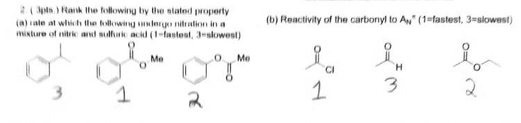Solved 2. ( ﻿Jota.) ﻿Rank the following by the stated | Chegg.com