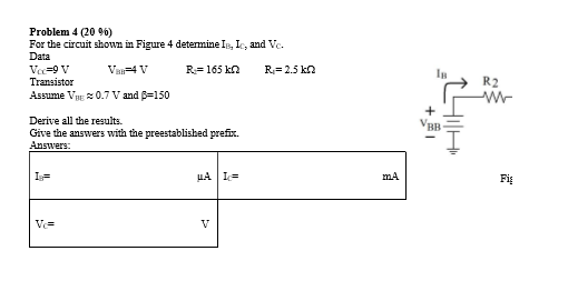 Solved Problem 4 (20 %) For the circuit shown in Figure | Chegg.com