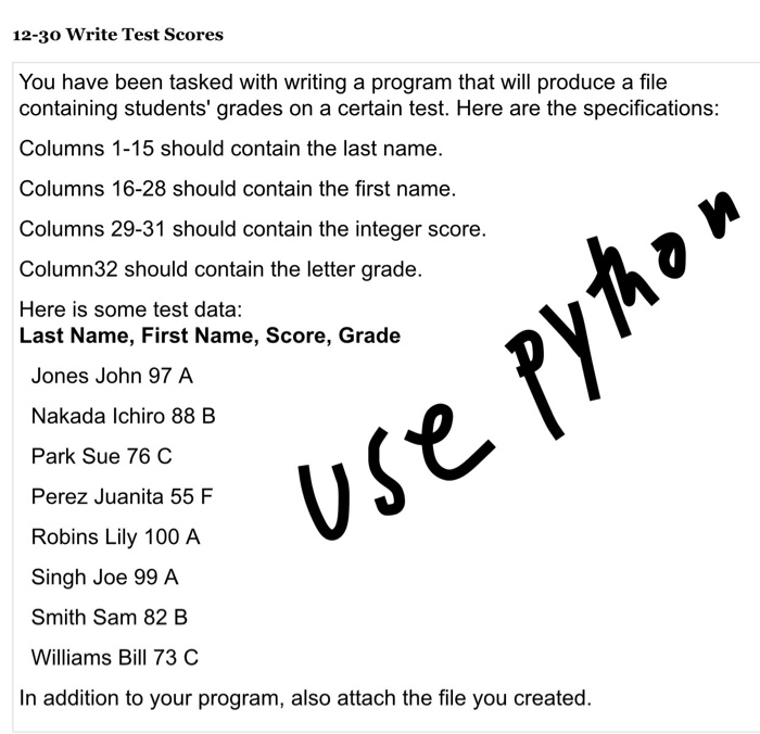 Solved You have been tasked with writing a program that will | Chegg.com