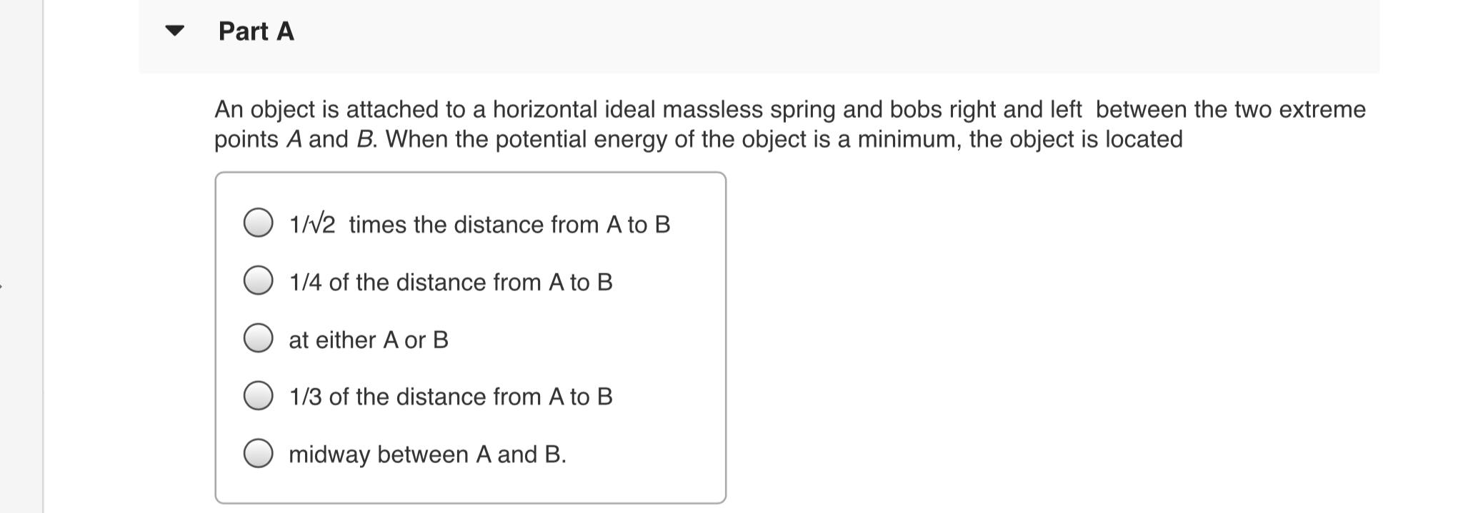 Solved Part A An object is attached to a horizontal ideal | Chegg.com