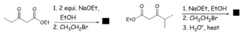 Solved 1. NaOEt, EtOH 2. (CH3)3CCH2Br O 1. 2 equi. NaOET, | Chegg.com