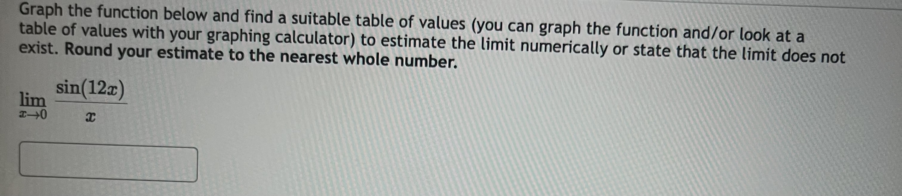 Solved Graph the function below and find a suitable table of | Chegg.com