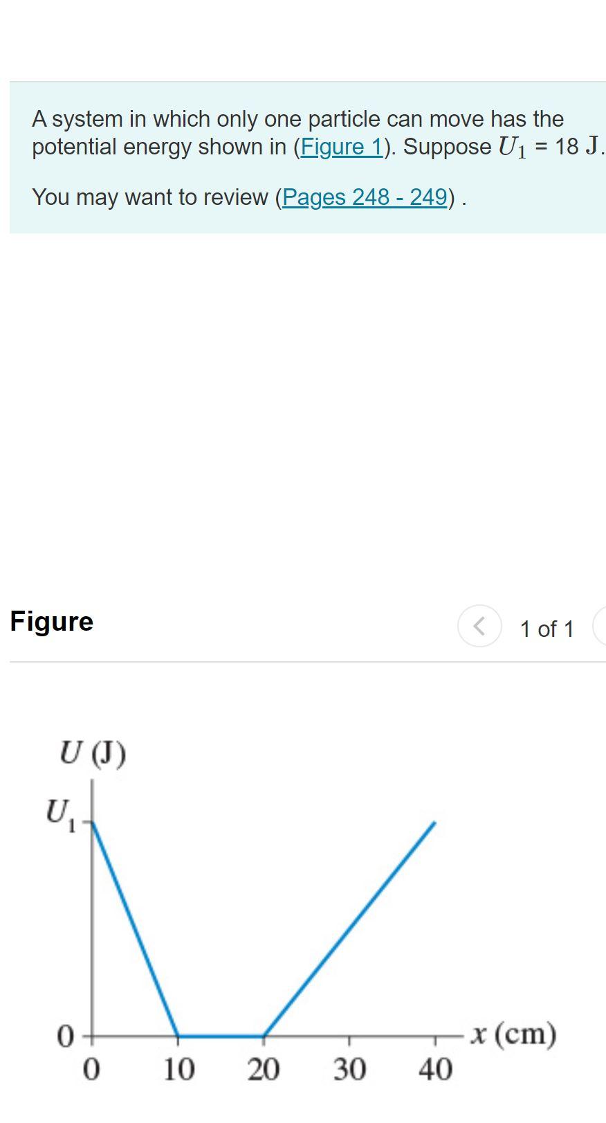 Solved A system in which only one particle can move has the | Chegg.com