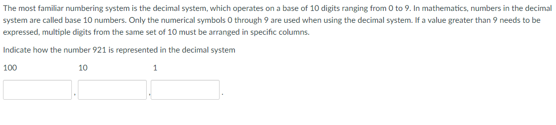 Solved The most familiar numbering system is the decimal | Chegg.com