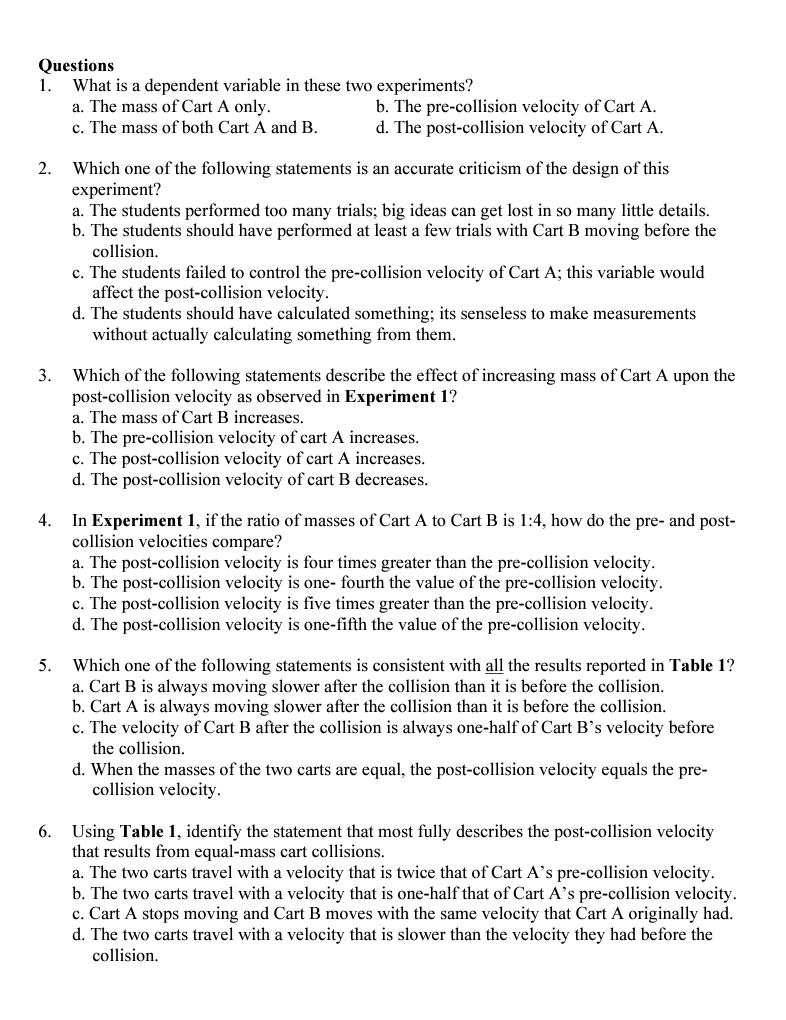 Solved Collisions A group of physics students are | Chegg.com