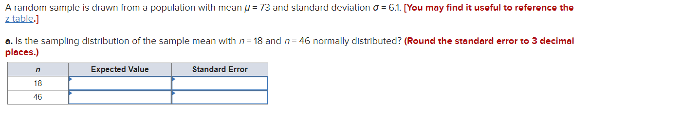Solved A random sample is drawn from a population with mean | Chegg.com