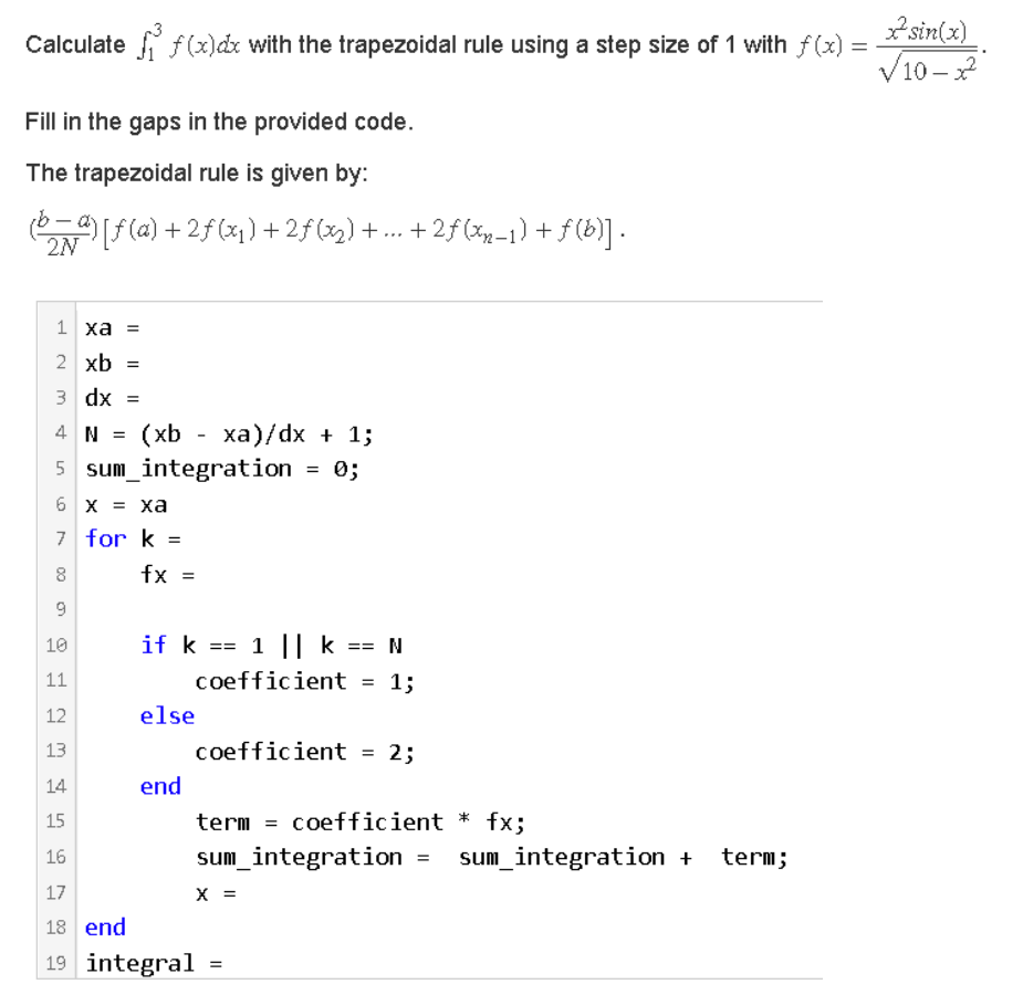Solved Calculate ∫13f(x)dx with the trapezoidal rule using a | Chegg.com