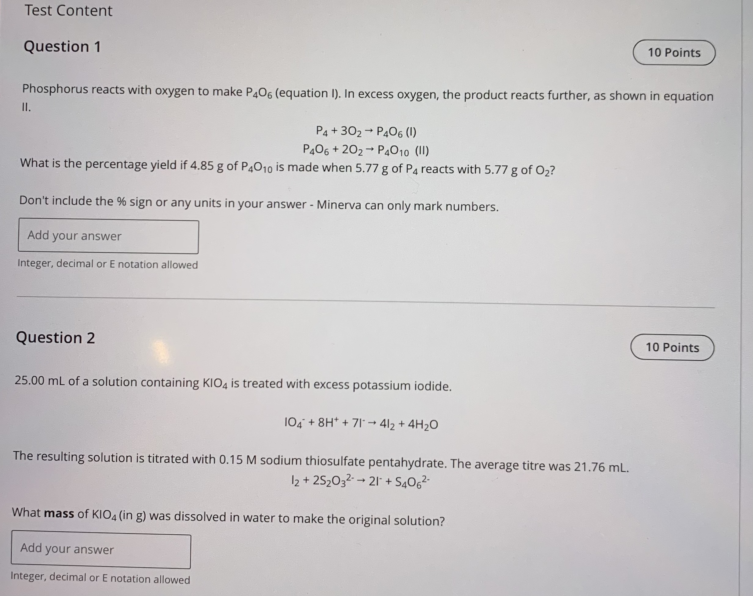 Solved Phosphorus reacts with oxygen to make P4O6 (equation | Chegg.com