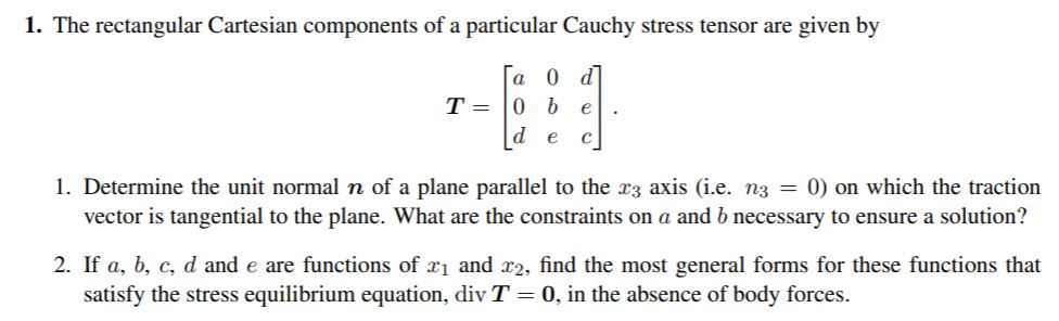 1. The rectangular Cartesian components of a | Chegg.com