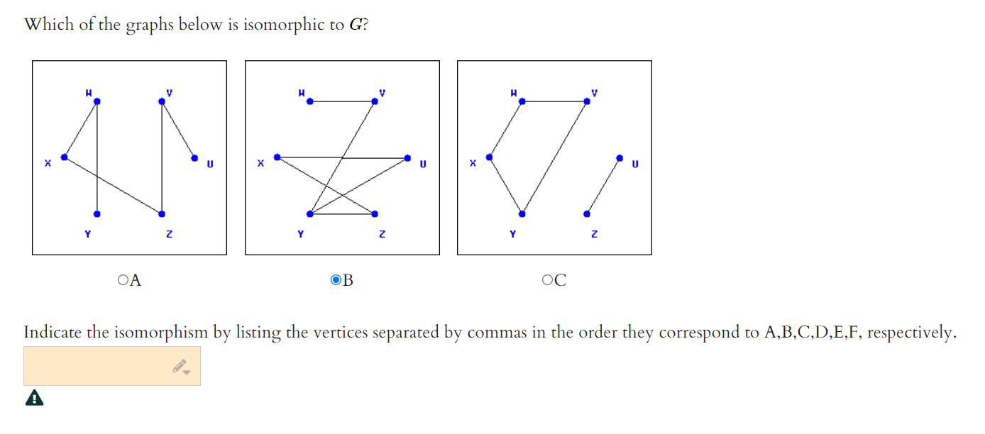 Solved Consider the graph G : Which of the graphs below is | Chegg.com