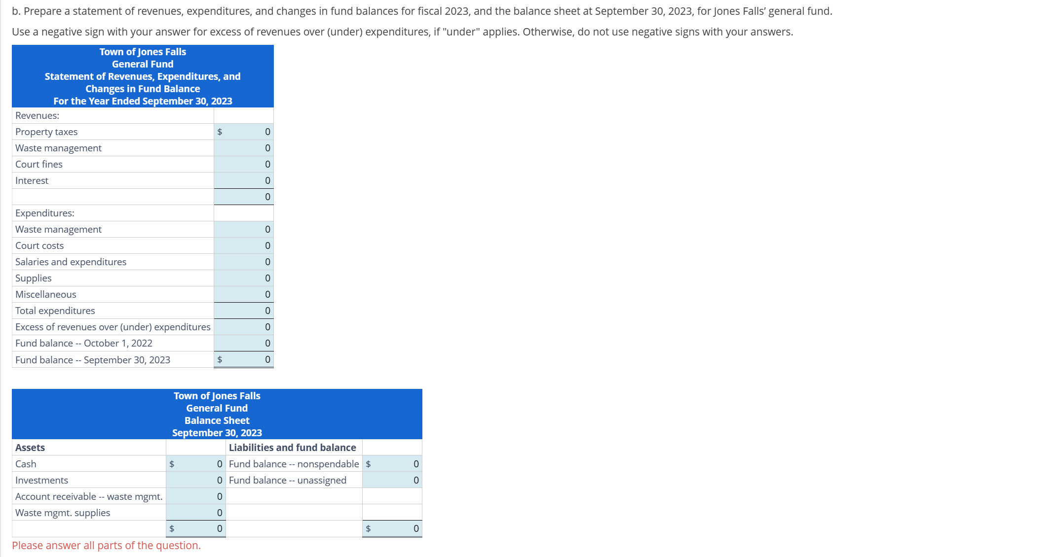 Solved General Fund Entries and Financial Statements | Chegg.com