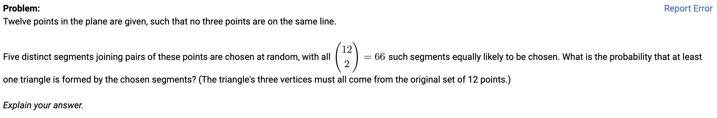 Solved Problem: Report Error Twelve points in the plane are | Chegg.com