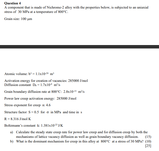 Solved Question 4 A component that is made of Nichrome-2 | Chegg.com