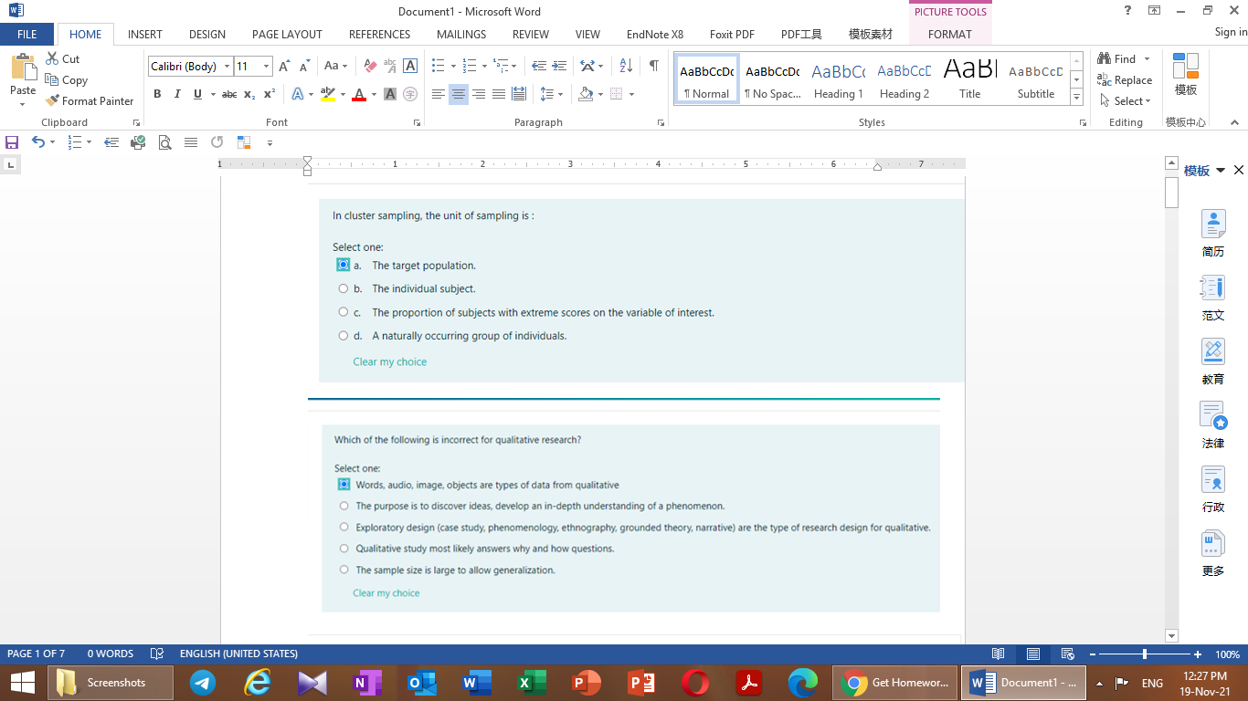 Solved WT ] Document1 - Microsoft Word PICTURE TOOLS ? 2 | Chegg.com