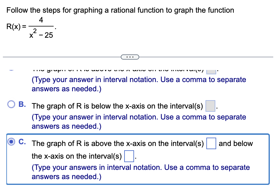 Solved Follow the steps for graphing a rational function to | Chegg.com