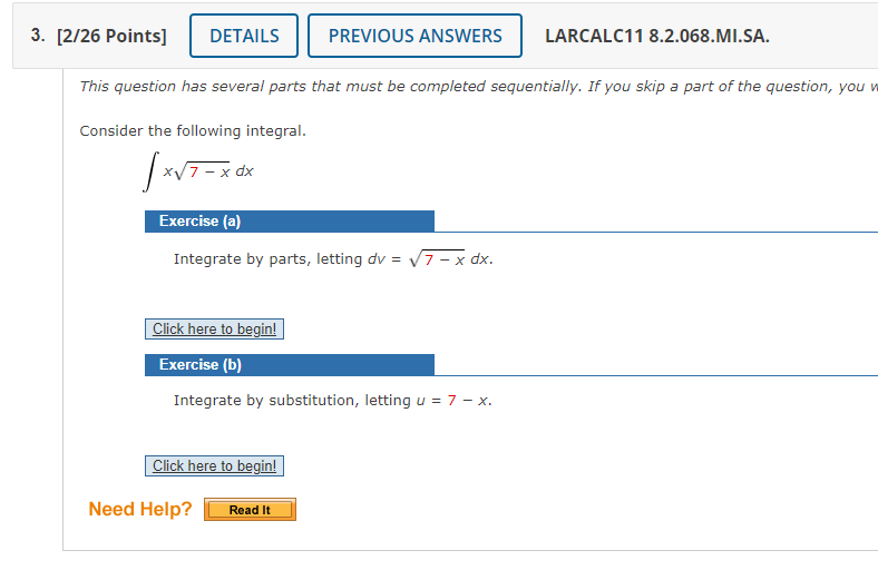 Solved 3. [2/26 Points] DETAILS PREVIOUS ANSWERS LARCALC11 | Chegg.com