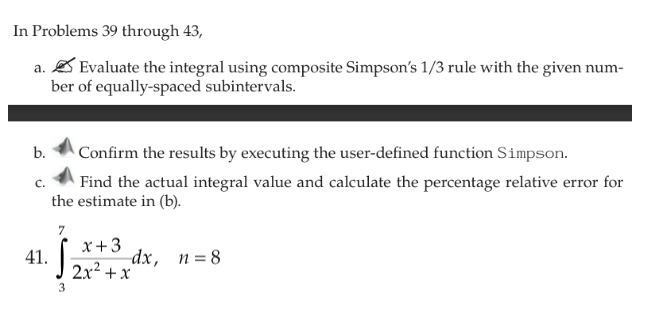 Solved In ﻿Problems 39 ﻿through 43,a. ﻿Evaluate the integral | Chegg.com