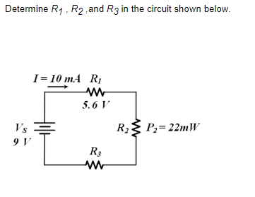 Solved Determine R1, R2, and R3 in the circuit shown below. | Chegg.com