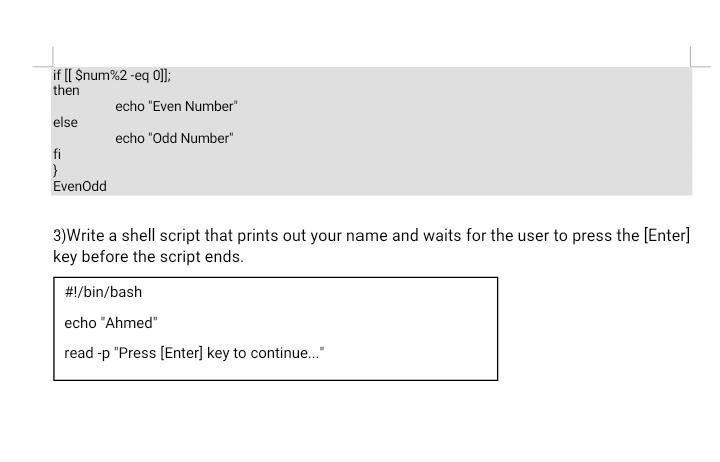 Solved Lab 8 Bin Bash Example Of Using Arguments To A