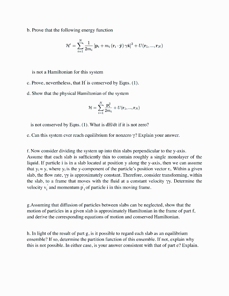 Consider a classical N-particle system that is | Chegg.com Consider a classical N-particle system that is | Chegg.com