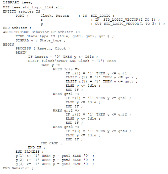 Draw the state machine for the following VHDL code. | Chegg.com