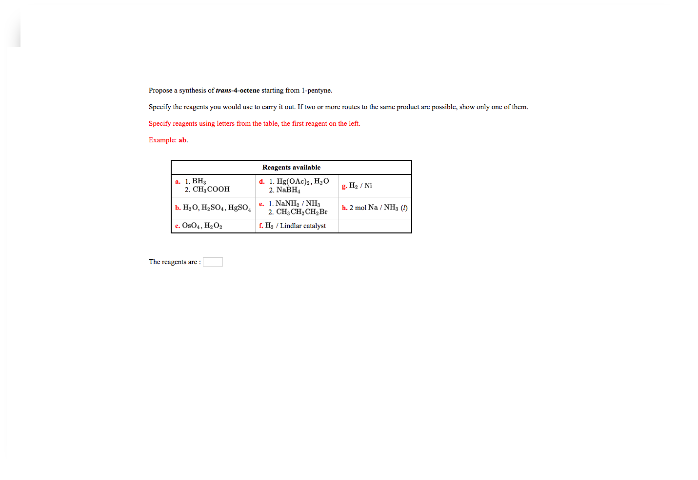 Solved Propose a synthesis of trans-4-octene starting from | Chegg.com