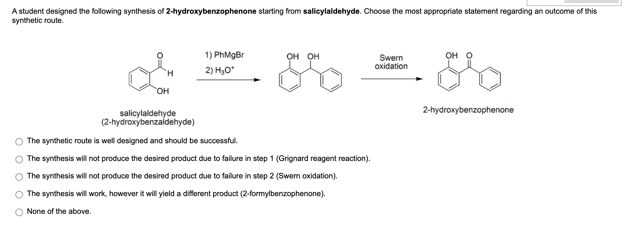 Solved A student designed the following synthesis of | Chegg.com